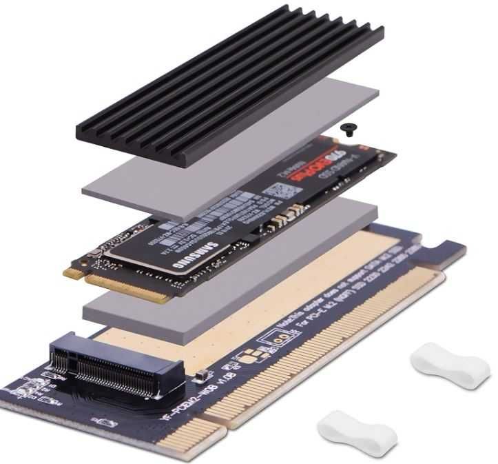 Adapter EZDIY-FAB NVME PCIe adapter dysku SSD M.2 z chłodzeniem ... Adapter EZDIY-FAB NVME PCIe adapter dysku SSD M.2 z chłodzeniem ...