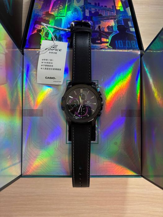 Годинник CASIO Edifice Neon Night Cyberpunk 2077 Slim line EFR-S567CPL ...