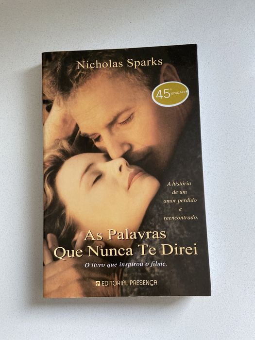 Livro As Palavras Que Nunca te Direi, de Nicholas Sparks Milharado • OLX Portugal