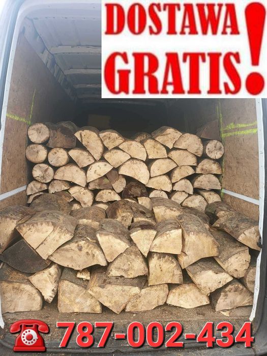 Układane drewno kominkowe opałowe Dąb Buk Wiąz Jesion Brzoza Olcha Sos Luboń • OLX.pl
