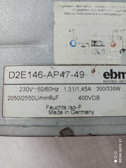 Wentylator promieniowy EBM turbina 300/330w Polkowice • OLX.pl