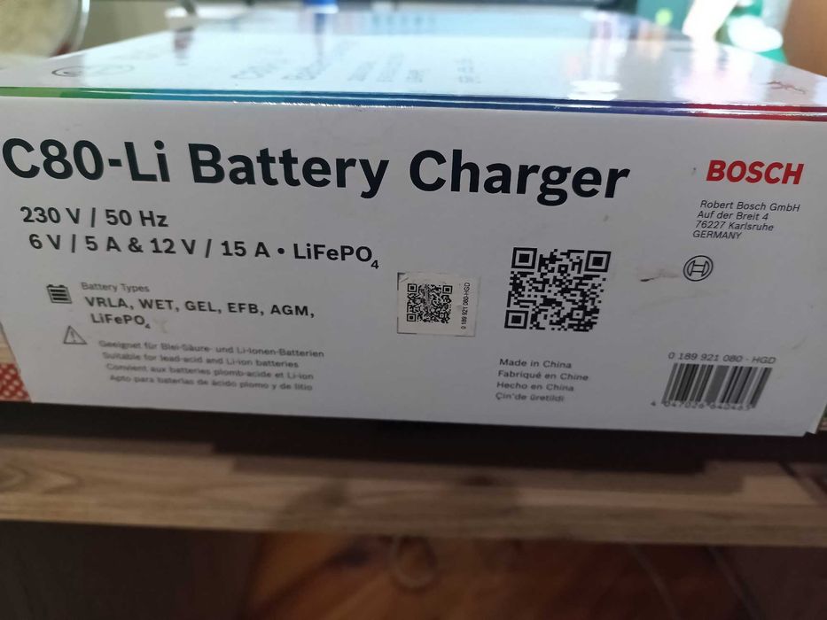 Новий оригінальний зарядний пристрій для акумулятора Bosch C80-Li: 6 ...