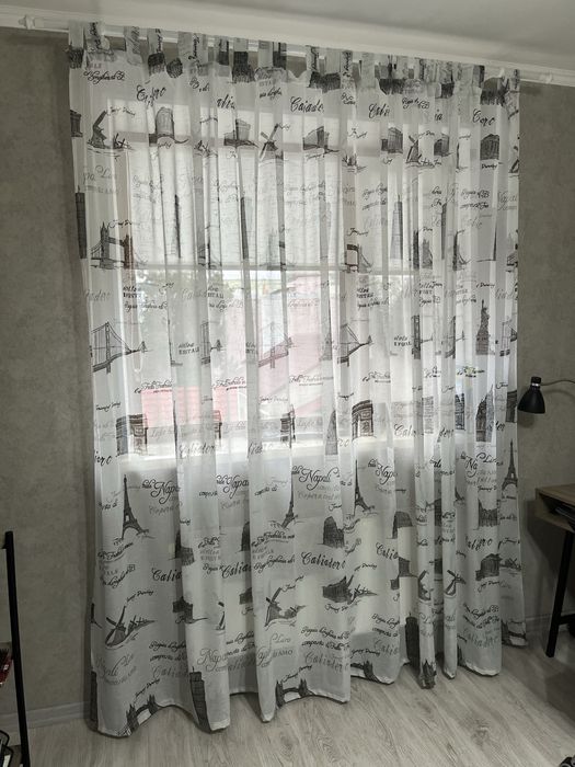 Тюль на петлях с лепучками 1 050 грн Декор вікон Миколаїв на Olx