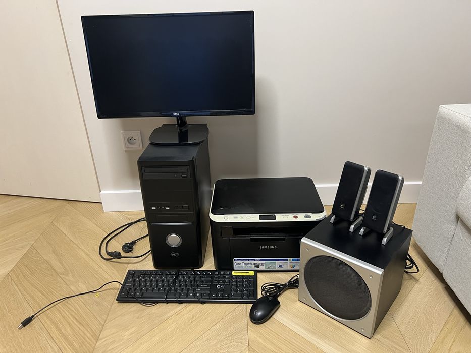 Kopletny komputer PC + Monitor LG 24” + logitech z3 Poznań Chartowo ...
