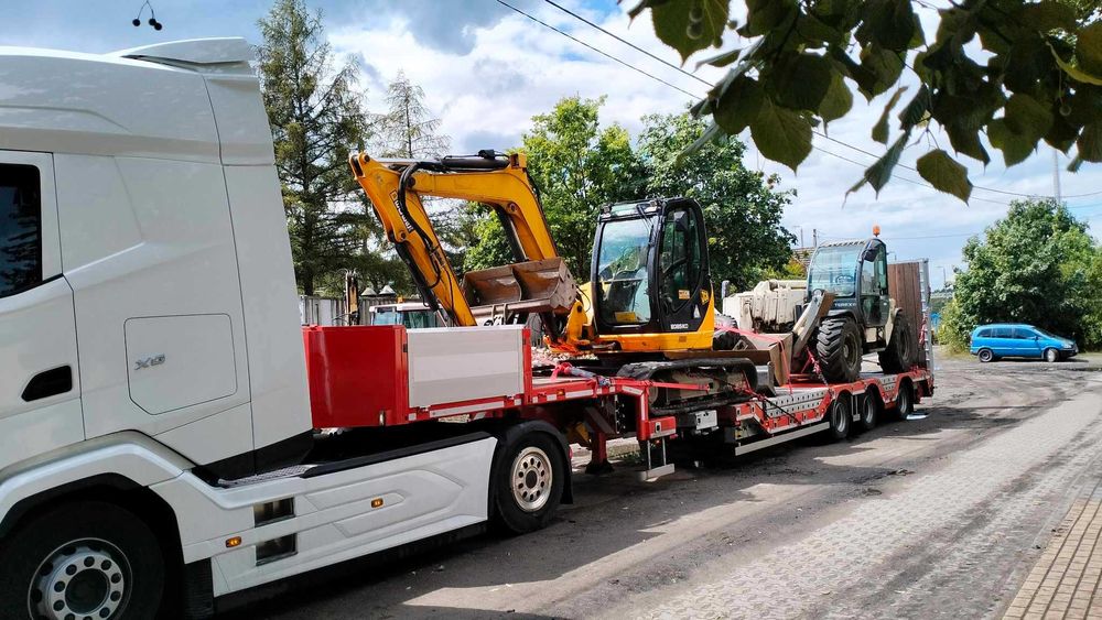 Transport maszyn laweta niskopodwoziowa semi tiefbett Warszawa Wawer ...