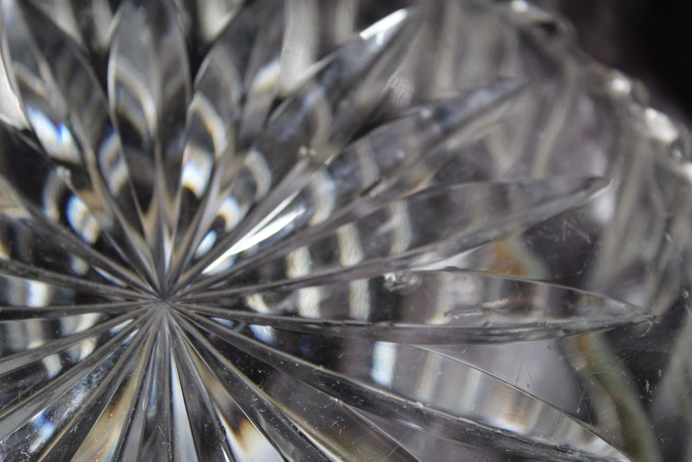 Misa kryształowa ze srebrnym brzegiem, próba 800, Hillman Warszawa ...