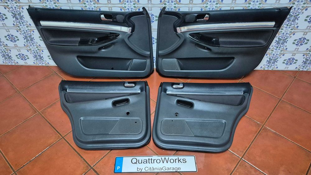AUDI A4 B5 8D Quartelas Forras Portas ESTOFADAS NOVO FRISOS CROMADOS