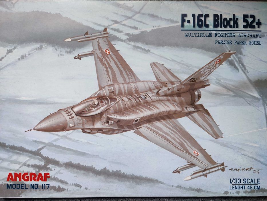 Model kartonowy Angraf 117 samolot F-16C Block 52+ Siedlce • OLX.pl