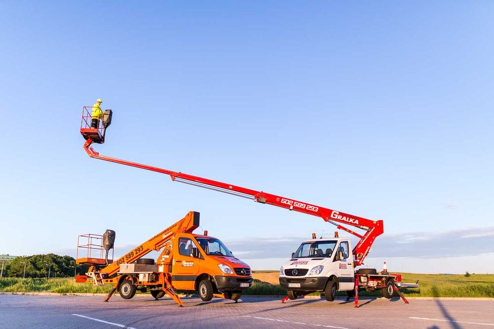 Podnośnik koszowy 20m # 26m # 27m, wynajem, zwyżka, GRALKA Podnośniki ...