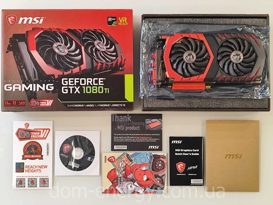 Видеокарта MSI Geforce GTX 1080ti 11G 11Gb Gaming X Игровая КОМПЛЕКТ !: 7 500 грн ...