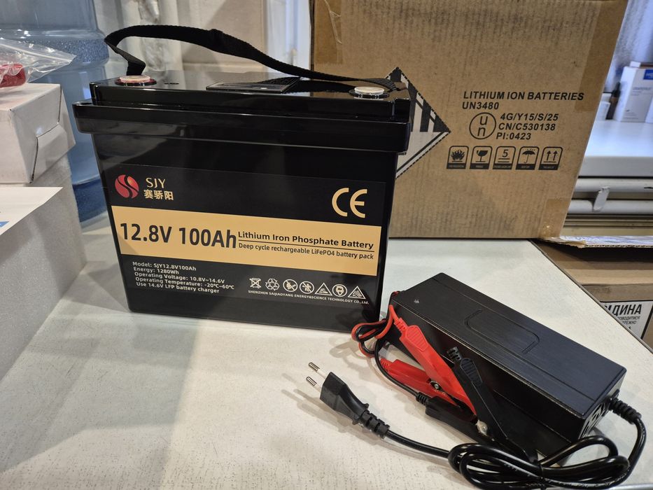 Акумулятор LiFePo4 SJY 100Ah 12v з зарядним пристроєм 10A: 11 000 грн ...