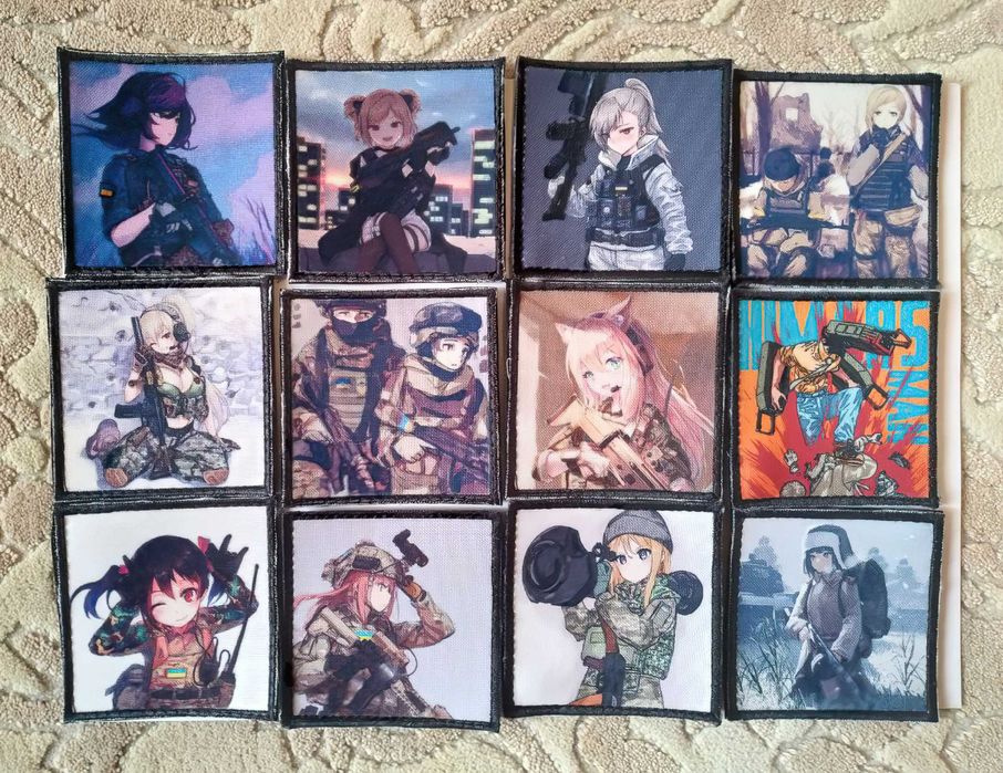 Шевроны в стиле аниме с украинскими бойцами (Патчи) 1 шт: 189 грн ...