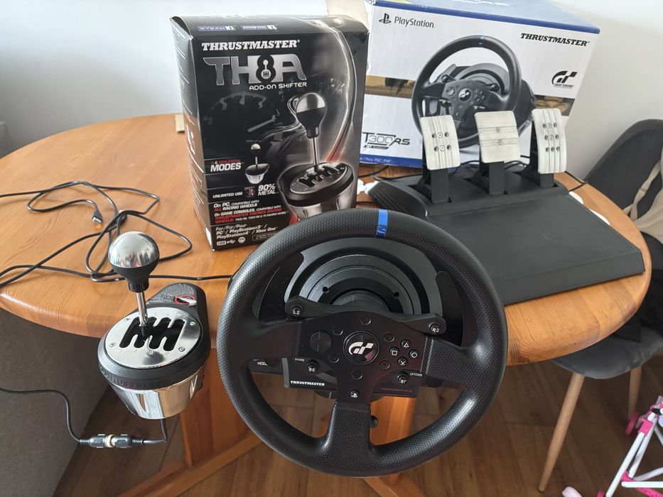 Kierownica Thrustmaster T300 RS GT + shifter TH8A Łódź Widzew • OLX.pl