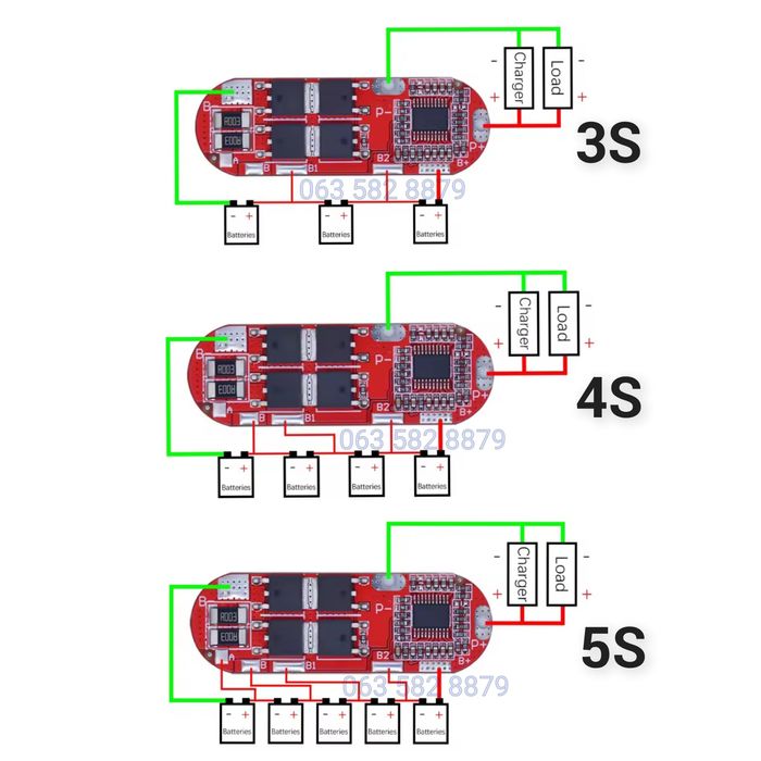 BMS 2S, 3S, 4S, 5S, 6S, 7S, 10S БМС плати захисту Li-ion та LiFePO4 ...