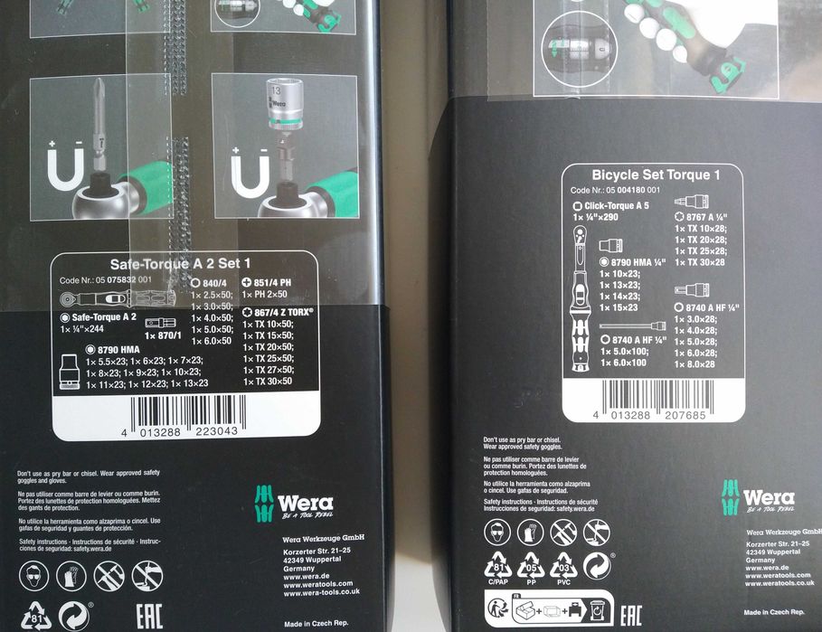 Динамометричні набори та ключі Wera Torque A5 / B1 / C3: 4 800 грн ...