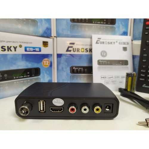 Приставка Т2 ресивер EuroSky ES-16 приемник DVB-T2/C YouTube IPTV MeGo ...