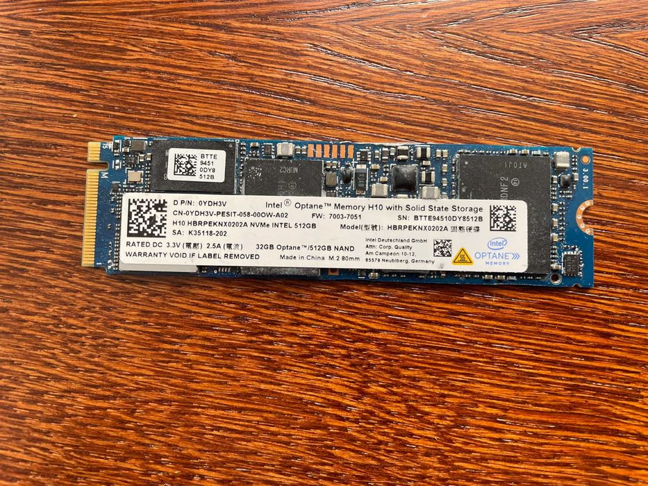 SSD Intel Optane Memory H10 512GB / 32GB Optane: 2 200 грн. - Комплектуючі та аксесуари ...