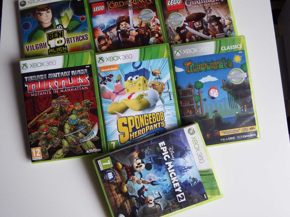 XBOX 360 GRY dla DZIECI Myszka Micket SPONGEBOB LEGO Minecraft Kutno ...
