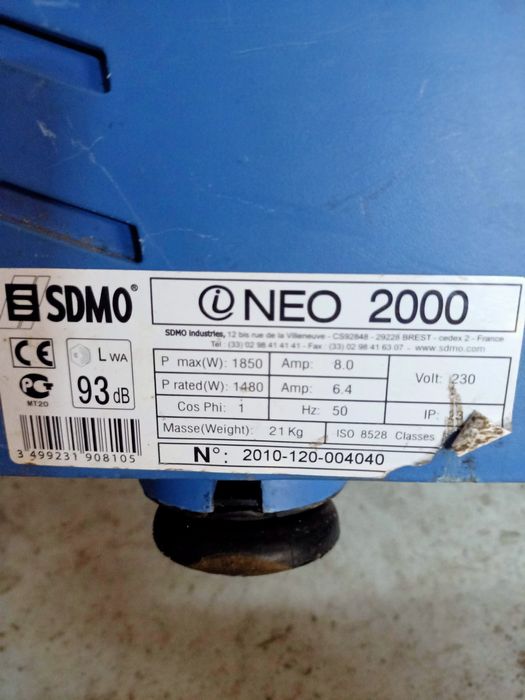 Agregat prądotwórczy SDMO ineo 2000 Tomaszów Mazowiecki • OLX.pl