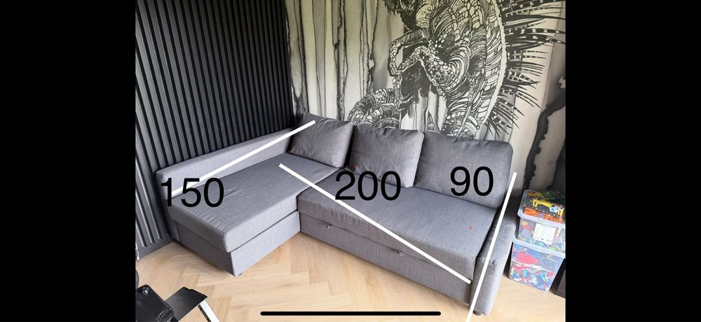 Sofa rozkladana z pojemnikiem na pościel IKEA Friheten stan BDB Żory • OLX.pl