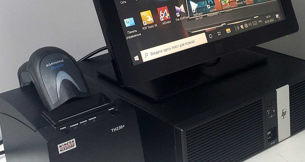 POS система на i3/ssd, 4COM, ПОС терминал, с ТАЧ монитором НЕ тормозит ...