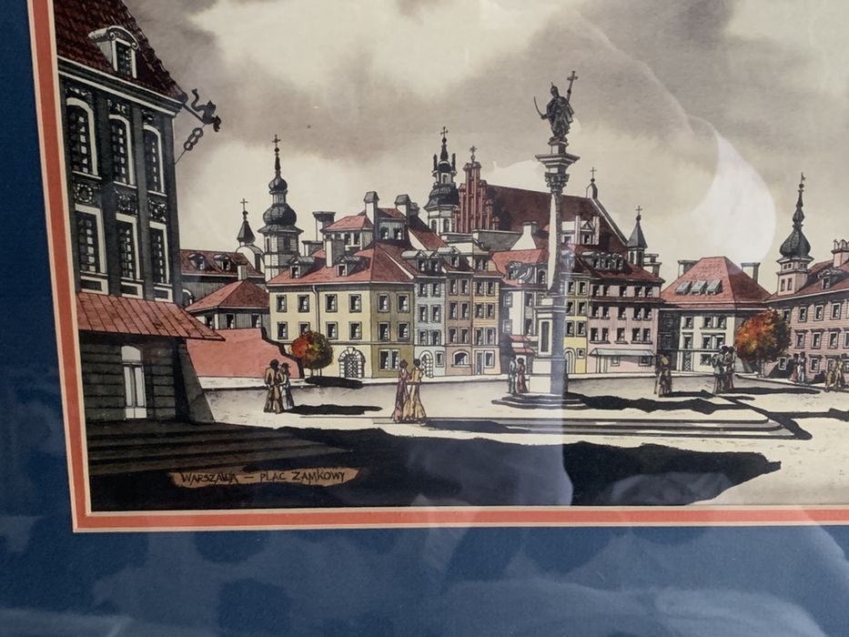 Warszawa rysunek rok 1980 sygnowany Pante Borne Sulinowo • OLX.pl