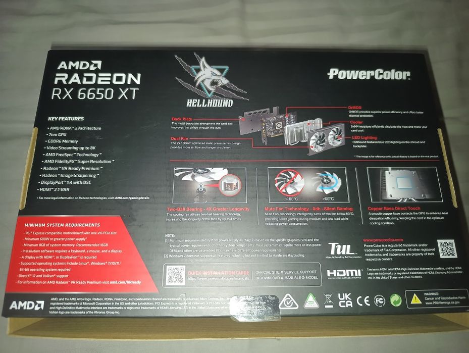 Відеокарта Power Color RX 6650 XT Hellhound: 8 900 грн. - Комплектуючі ...