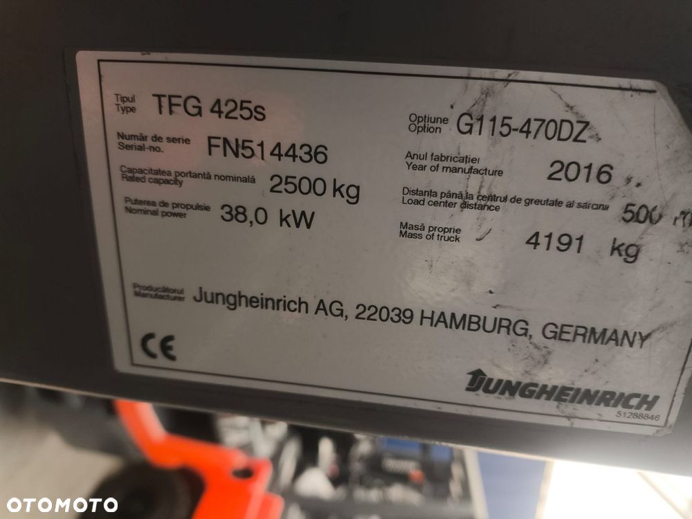 Używany Jungheinrich TFG245s 2016 - 52 890 PLN - Otomoto.pl