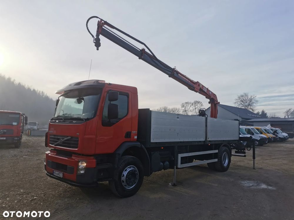 Używany Volvo FE 320 żuraw HDS HMF 1250K2 rotator 4 podpory koła 315 ...