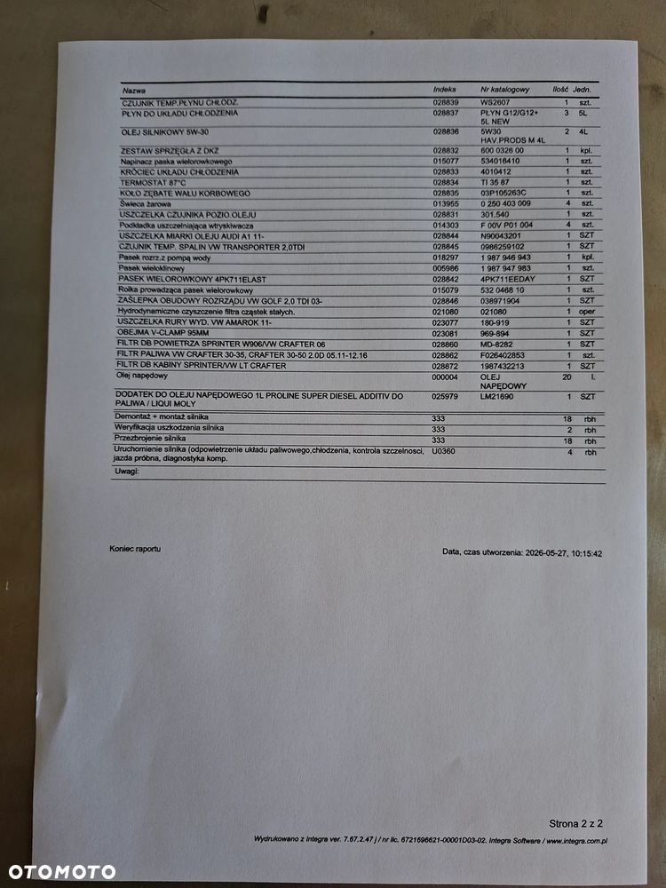 Używany Volkswagen Crafter 2016 - 36 777 PLN, 353 000 km - Otomoto.pl