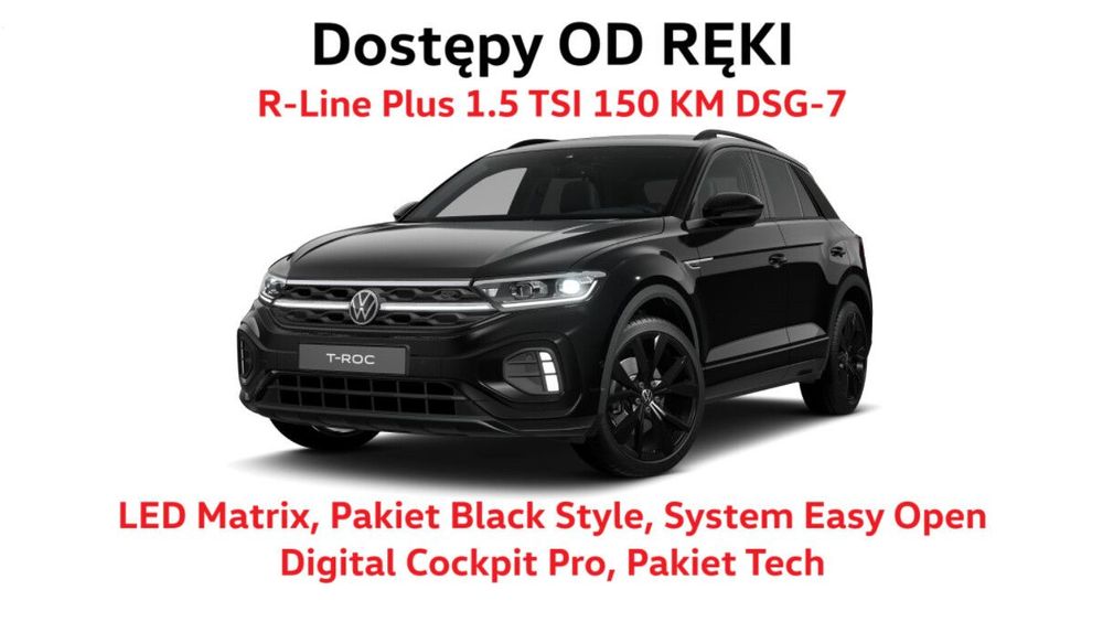 Nowy Volkswagen T-Roc 2024 - 157 900 PLN, 1 km - Otomoto.pl