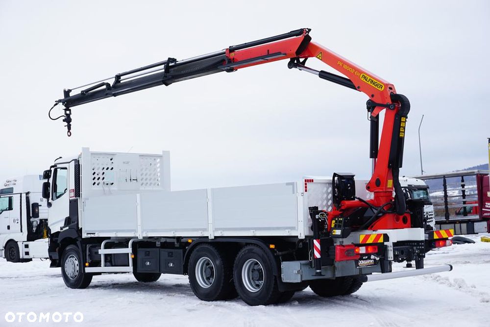 Używany Renault C 380 / 6 X 4 / SKRZYNIOWY + HDS / PALFINGER PK 18002 ...