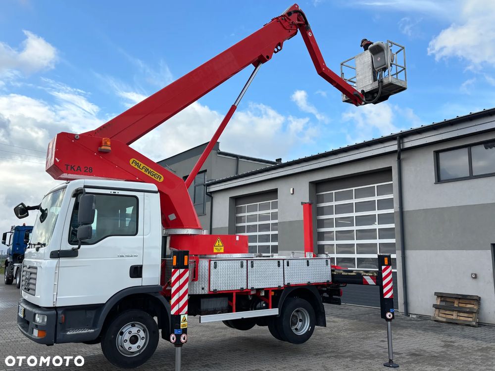 Używany MAN TGL podnośnik koszowy PALFINGER BISON TKA 28 KS (Ruthmann ...
