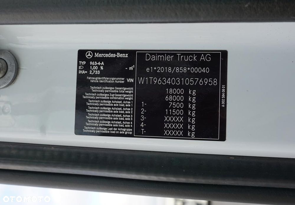 Używany Mercedes-Benz ACTROS L / 1848 / E 6 / MP 5 / RETARDER / PEŁNA ...