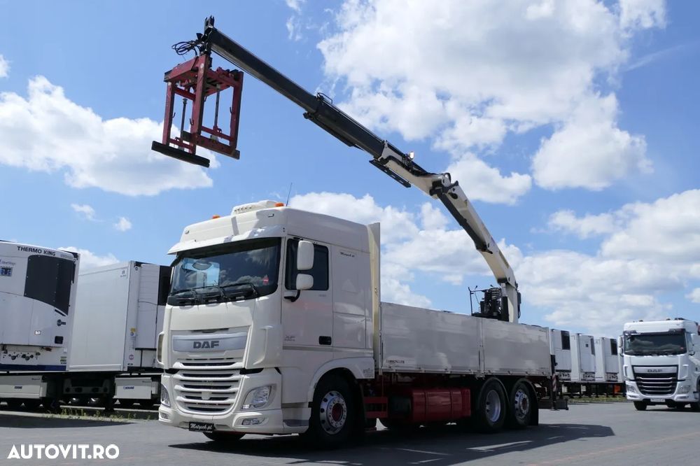 Utilizat DAF XF 460 / 6X2 / CUTIE - 6,5 M / MACARA PALFINGER PK 18001 ...