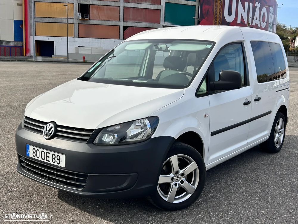 Usado VW Caddy 1.6 TDI Bluemotion (102cv) 3 Lugares + AC + Girafon 2014 ...