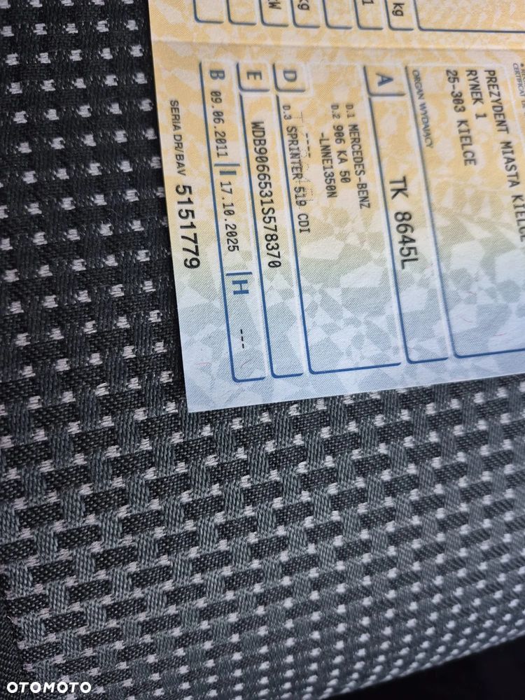 Używany Mercedes-Benz Sprinter 519 CDI 2011 - 61 377 PLN, 314 000 km ...