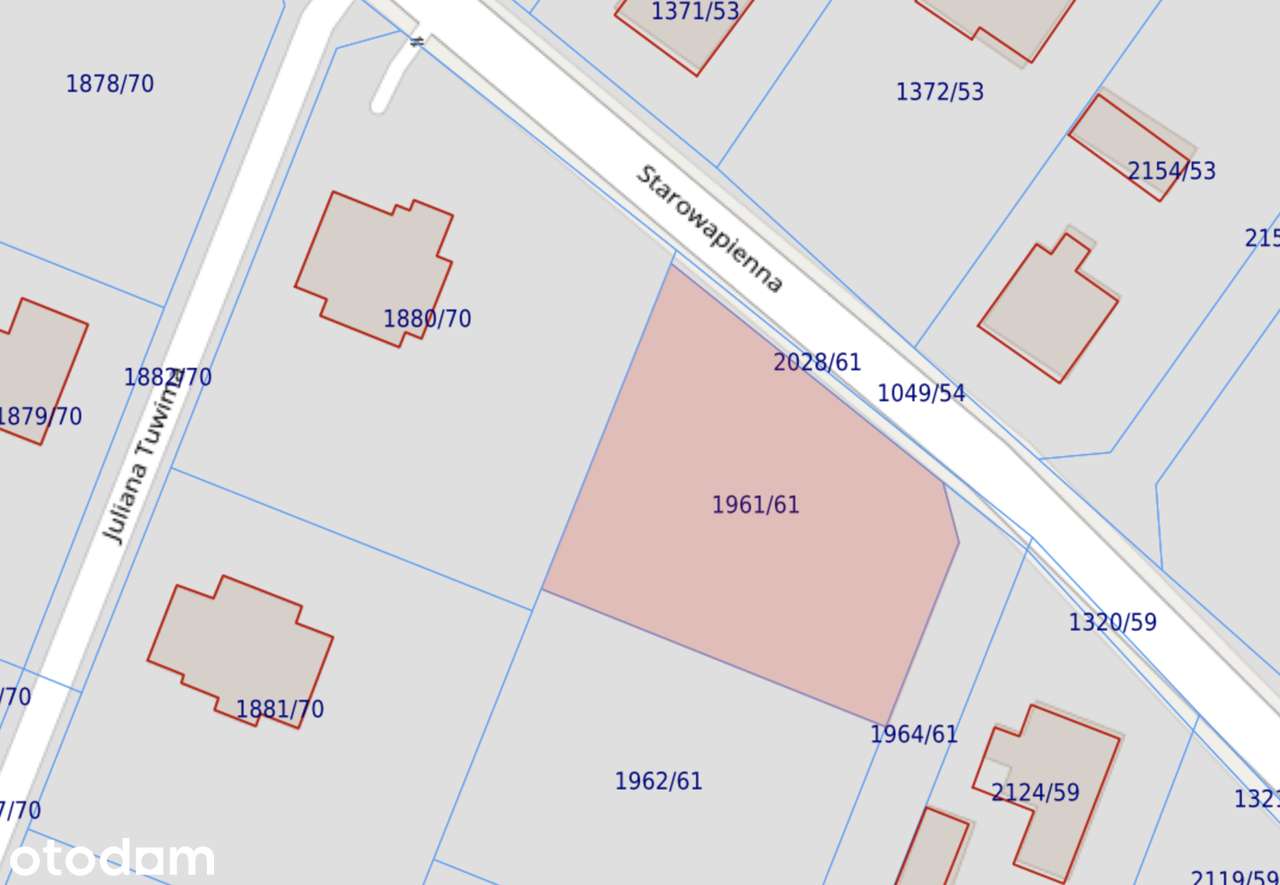 878 m², działka na sprzedaż - ul. Starowapienna, Tarnowskie Góry ...