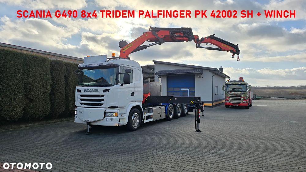 Używany Scania G490 8X4 CRANE Palfinger PK 42002 SH+JIB PJ060 + Winch ...