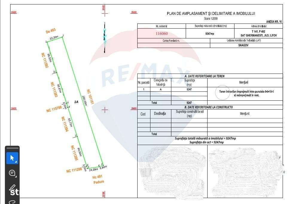 9 247 m², teren de vanzare - Ilfov (judet), Strada Plevnei - 10014088 ...