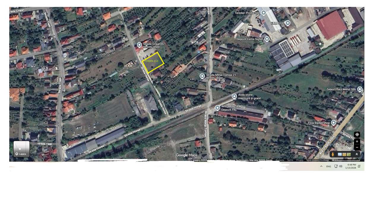 1 261 m², teren de vanzare - Maramures (judet), Sighetu Marmatiei ...