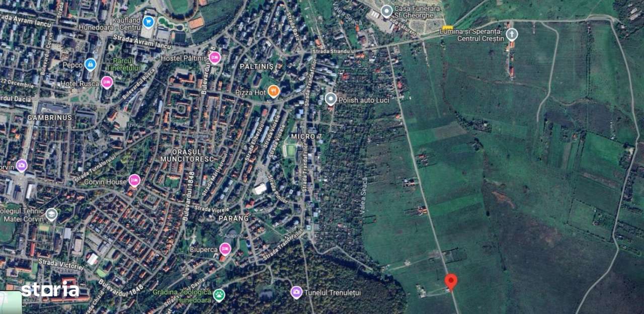 617 m², teren de vanzare - Hunedoara (judet), Strada Avram Iancu ...