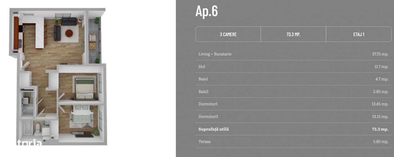 3 camere, apartament de vanzare - Cluj (judet), Andrei Muresanu ...