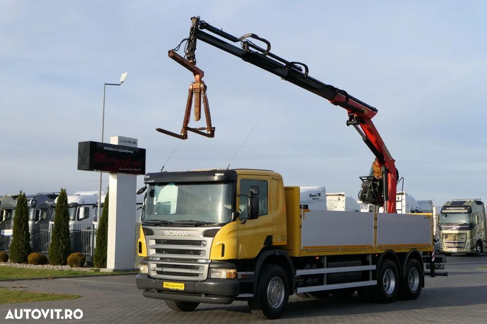 Second hand Scania P 400 / 6X4 / CUTIE - 6.2 M + MACARA PALFINGER PK ...