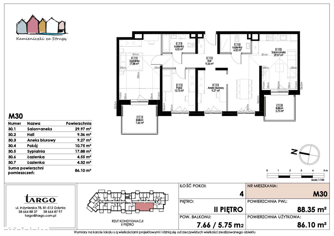 4 pokoje - Stan inwestycji: w budowie - Powierzchnia: 86,10 m² - Piętro ...