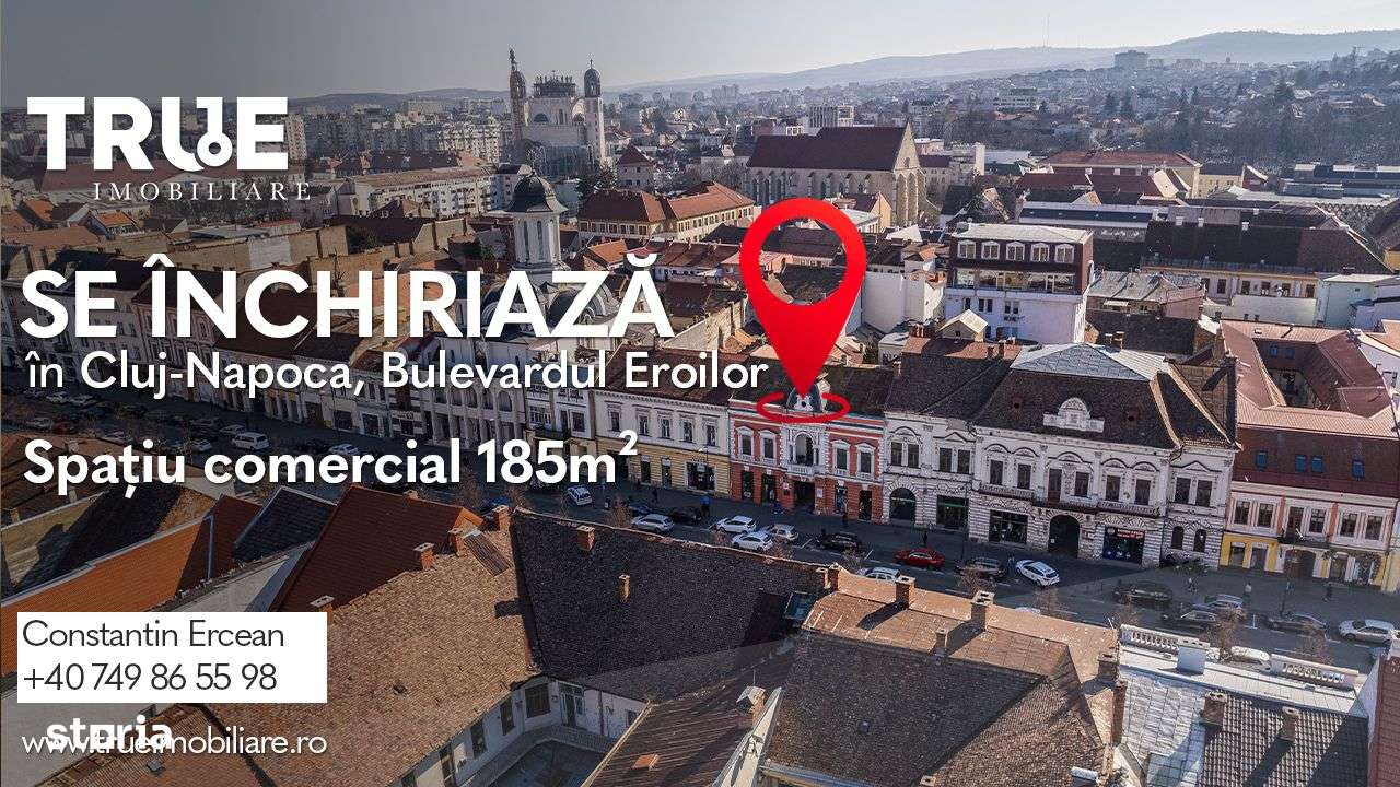 185 m², spatiu comercial de inchiriat - Cluj (judet), Bulevardul ...