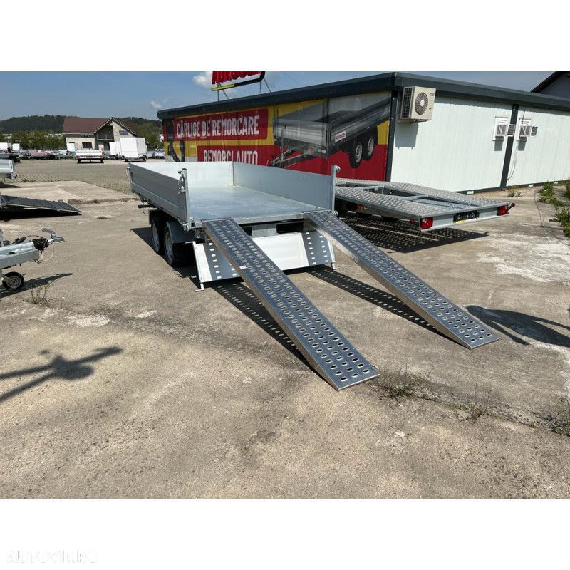 Nou Autocar Remorca basculabila electrohidraulic cu rampe, transport ...