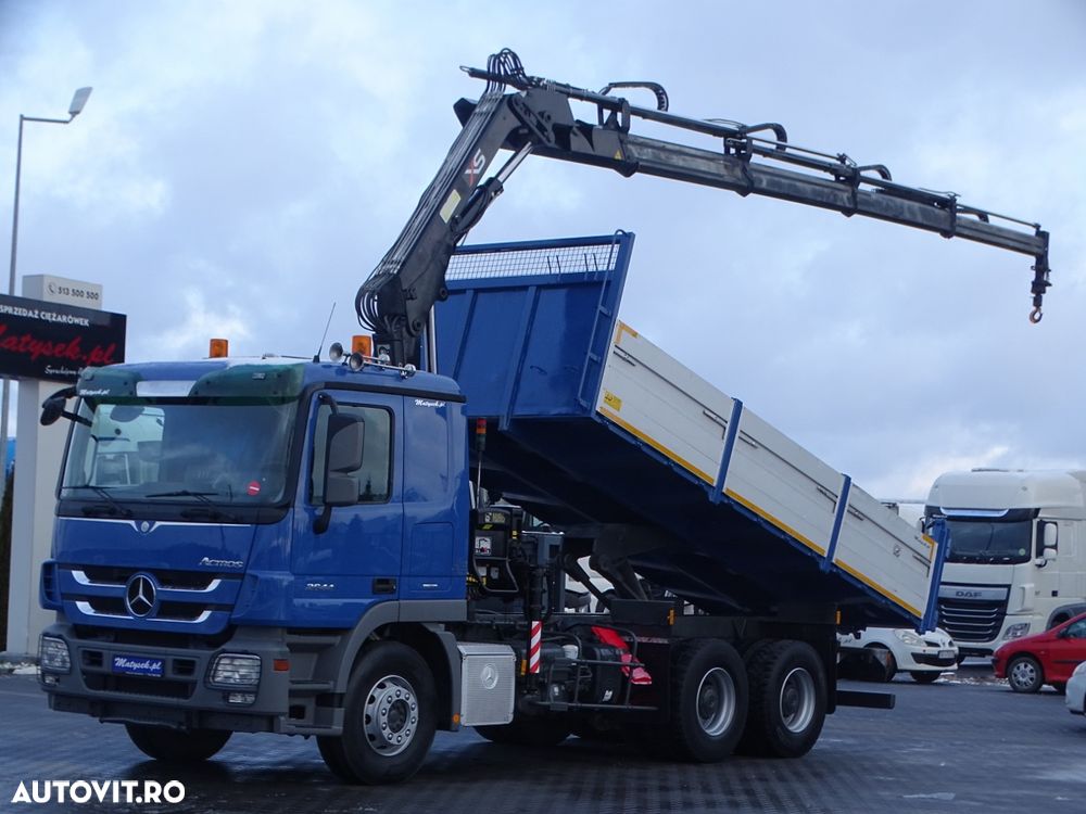 Second hand Mercedes-Benz ACTROS 2644 / 6X4 / BASCULANTE + MACARA HIAB ...