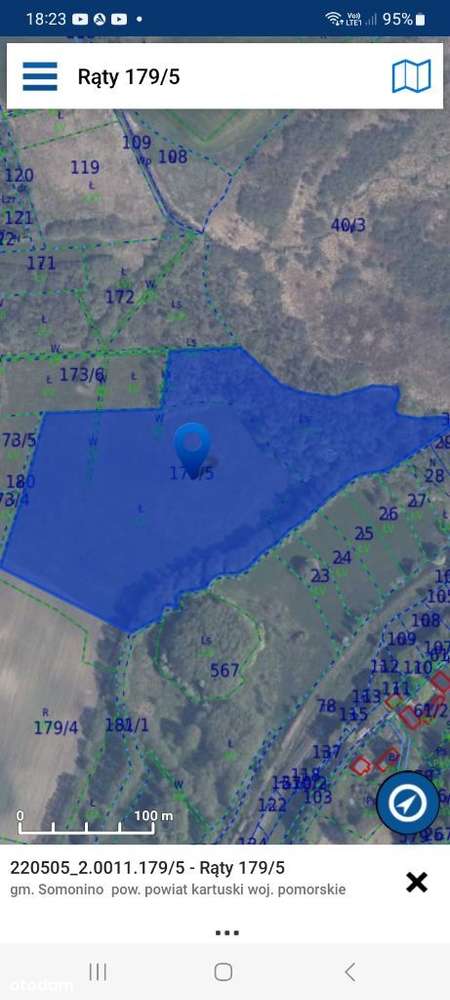 37 635 m², działka na sprzedaż - Rąty, kartuski, pomorskie - 66605422 ...