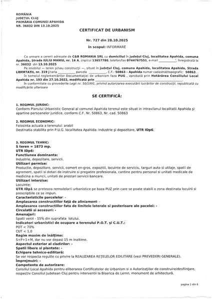 1 873 m², teren de vanzare - Cluj (judet), Apahida - 10018507 • www ...